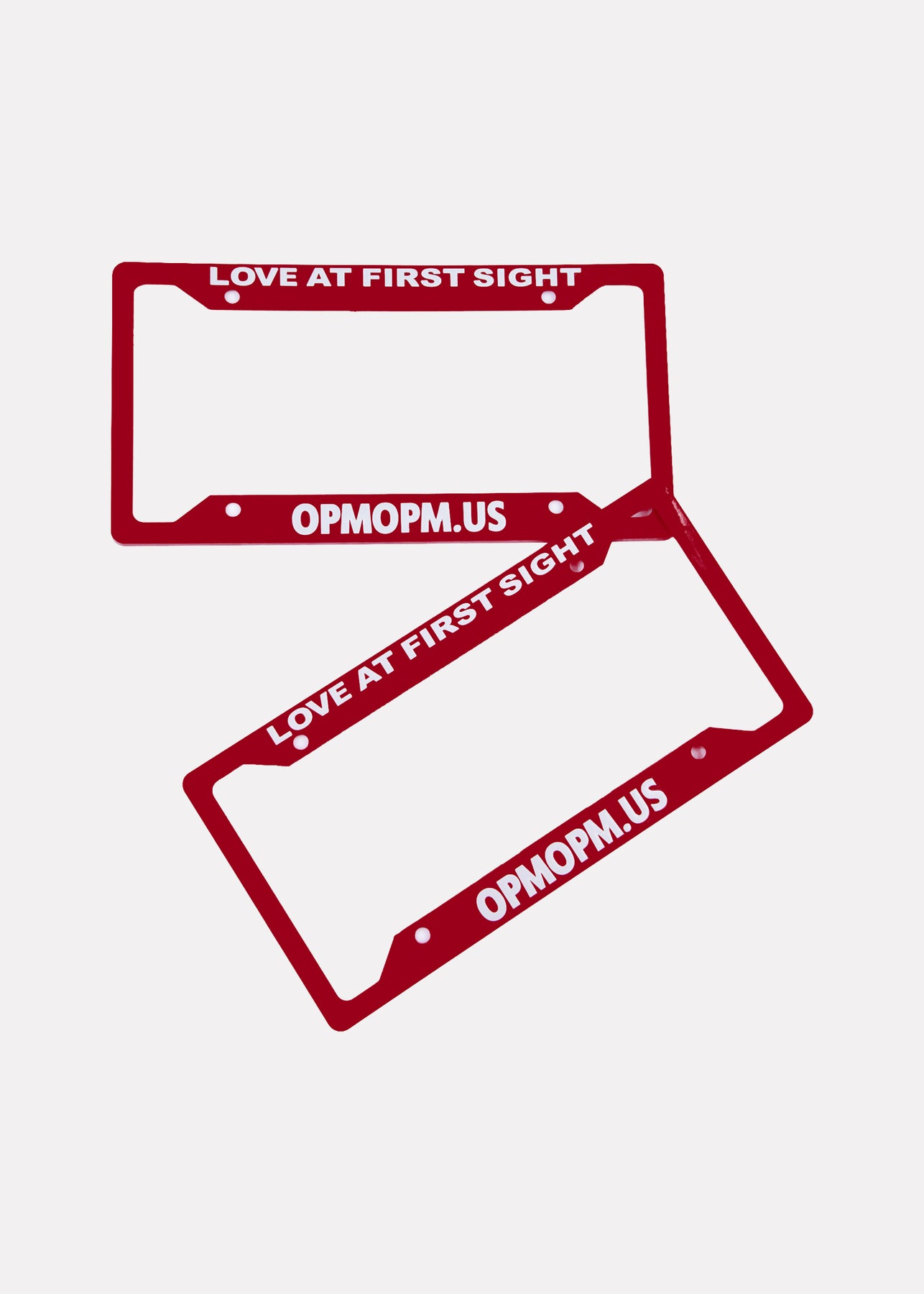 LOVE AT FIRST SIGHT LICENSE PLATE SET – OPM/OPM Manufacturing Co.